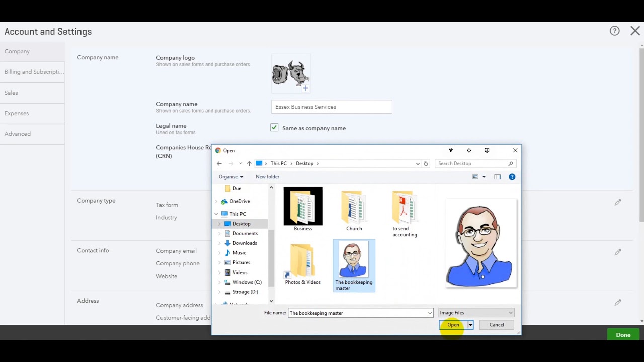 How To Change Company Logo On Quickbooks Online Youtube