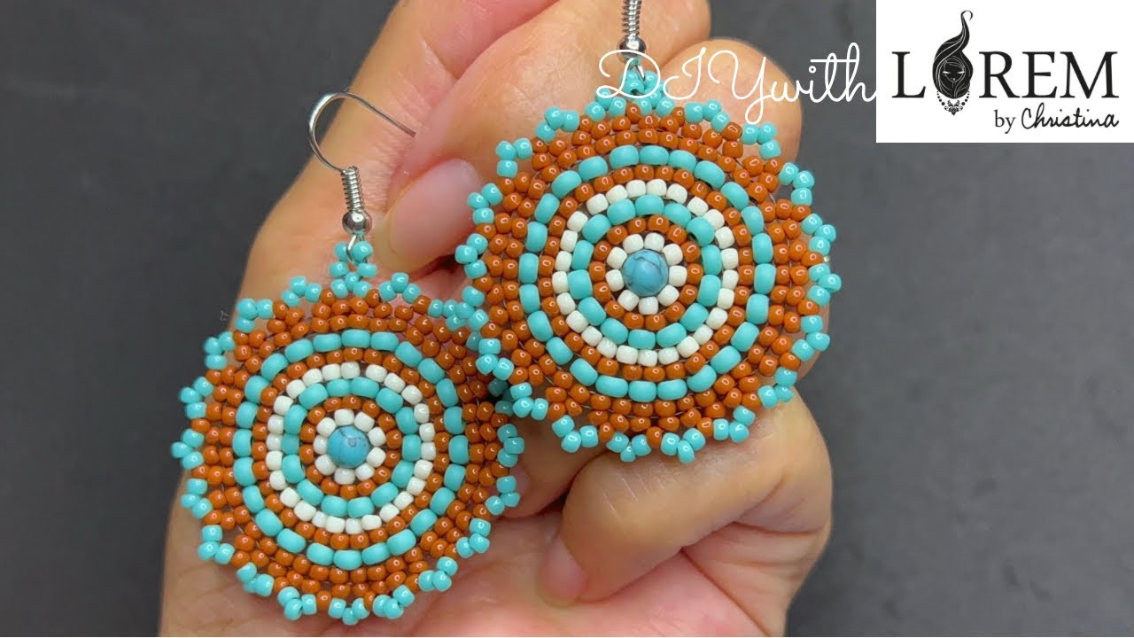 How To Do Circular Brick Stitch Diy Beaded Earrings Round Beaded
