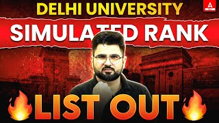 Delhi University Rank Simulated List Out How To Check Rank Du Csas ...
