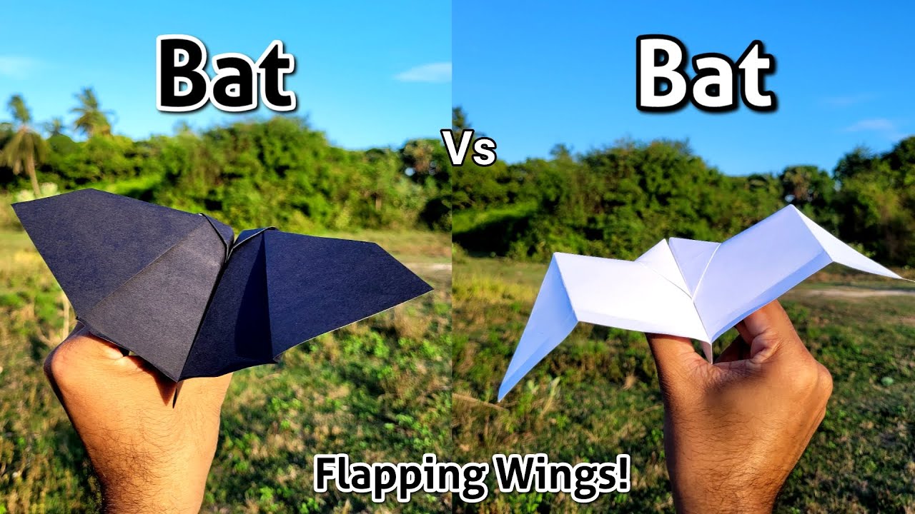 How To Make A Paper Plane That Flies Like A Bat Flapping Best Bat