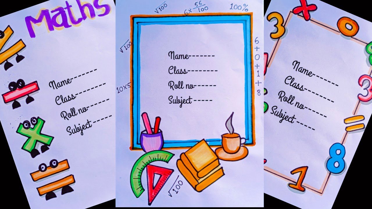 Math Project Front Page Design Maths Maths Activity Border Design