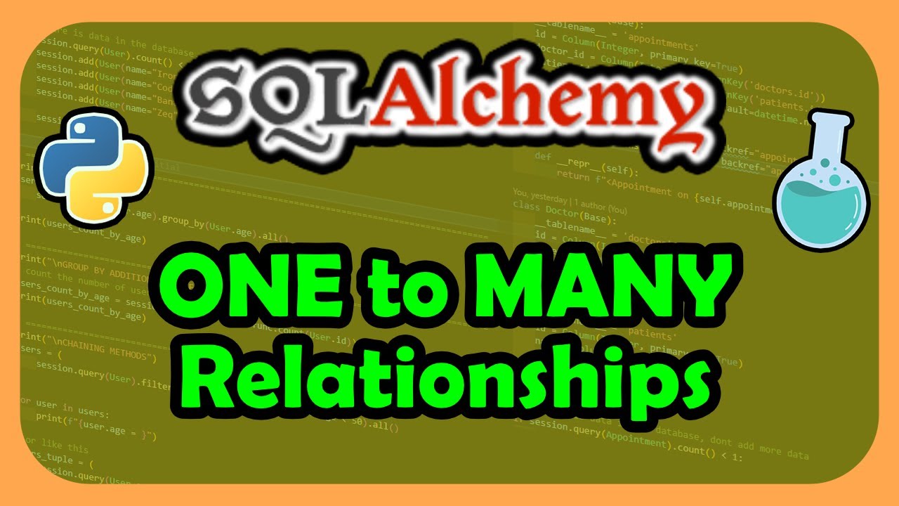 Python Sqlalchemy Orm 1 To Many Relationships Youtube