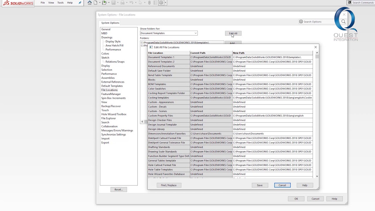 Solidworks Template Location