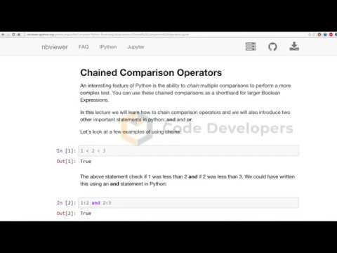 Chained Comparison Operators In Python Youtube