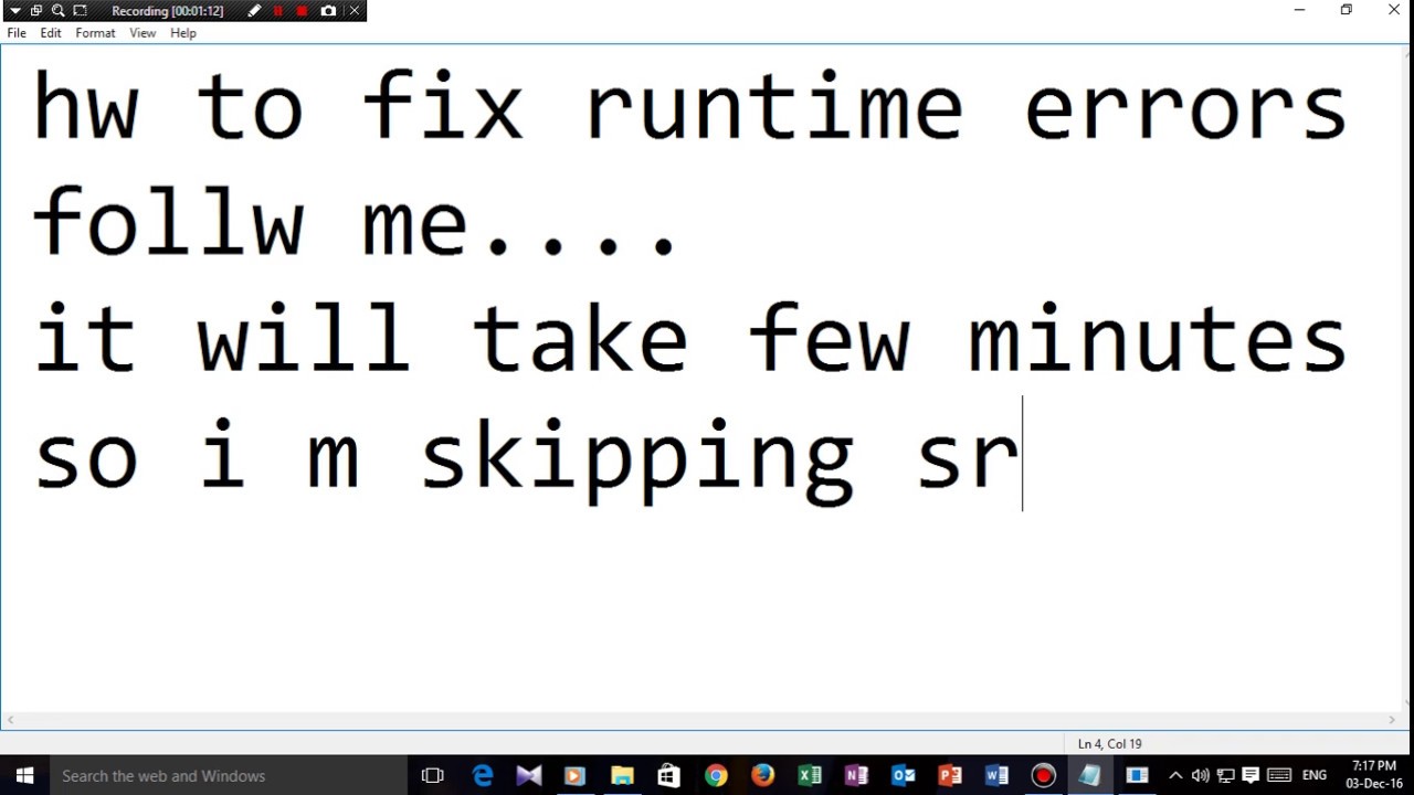 How To Fix Runtime Errors Youtube