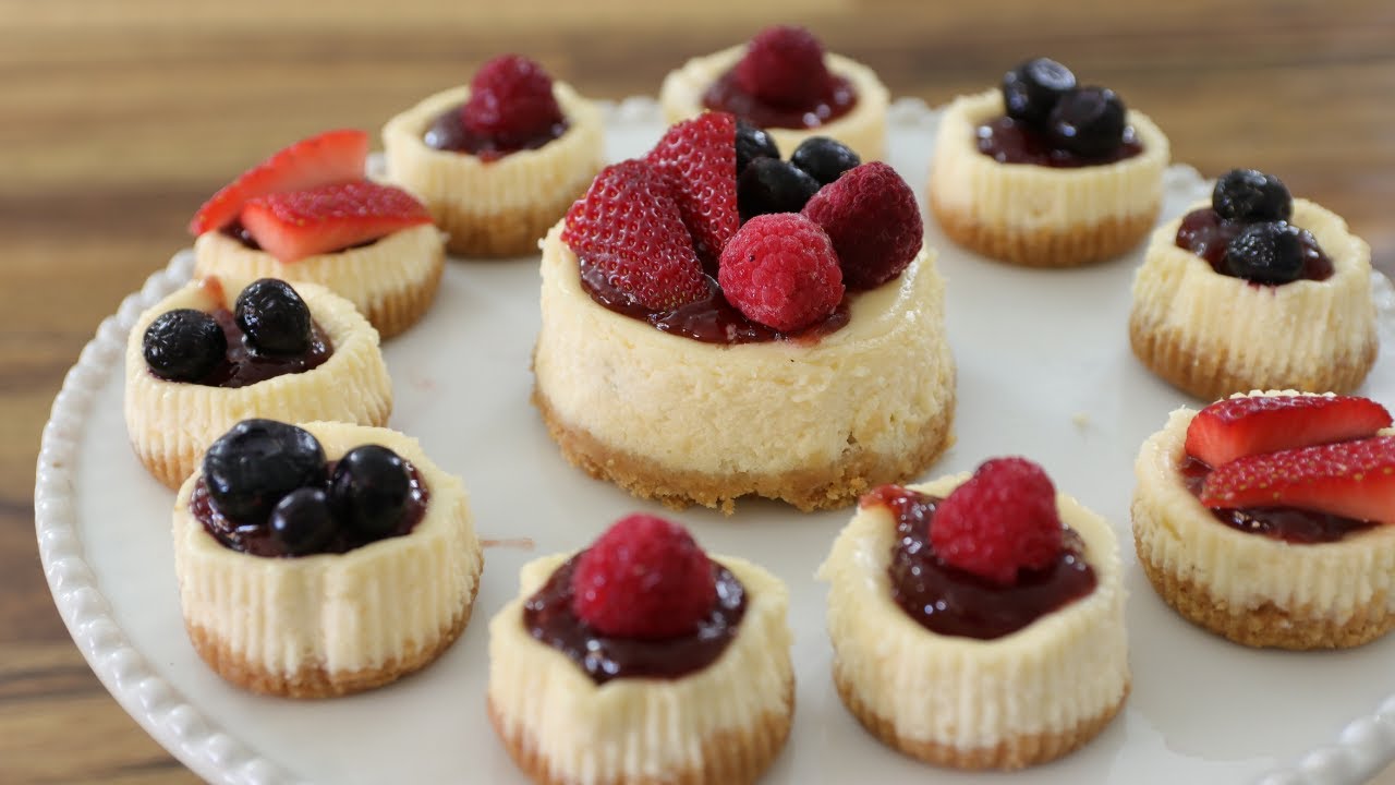 Mini Cheesecakes Recipe How To Make Mini Cheesecakes Youtube