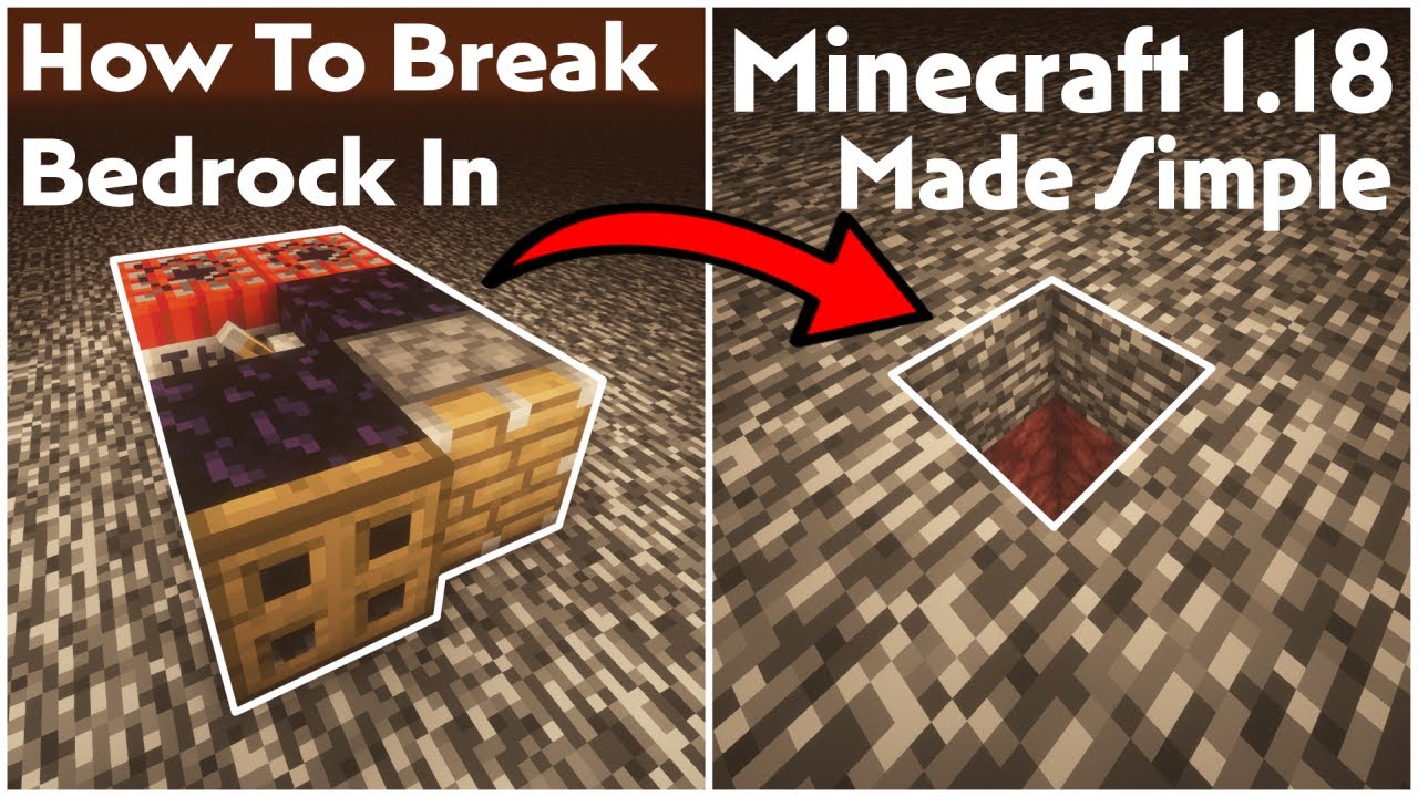 How To Break Bedrock In Minecraft 1 18 Youtube