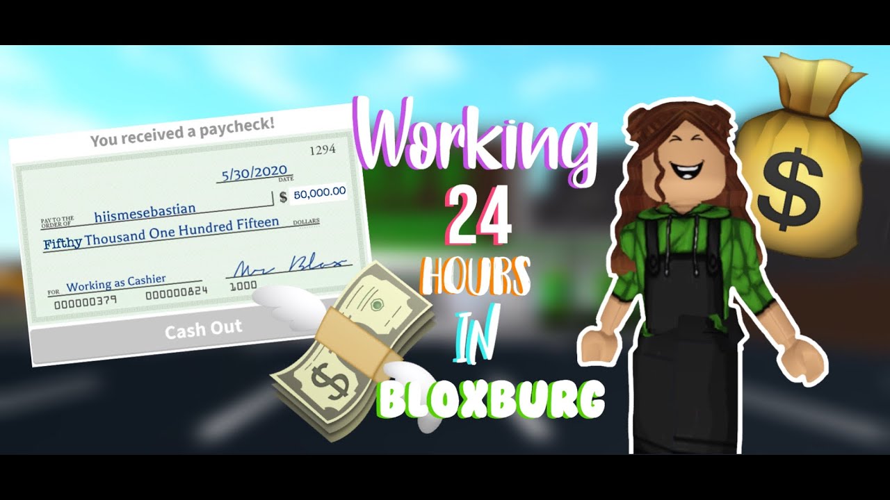 Working 24 Hours In Bloxburg Youtube