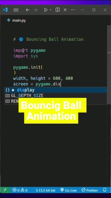 рџ µ Create A Continuous Bouncing Ball Animation In Python Coding