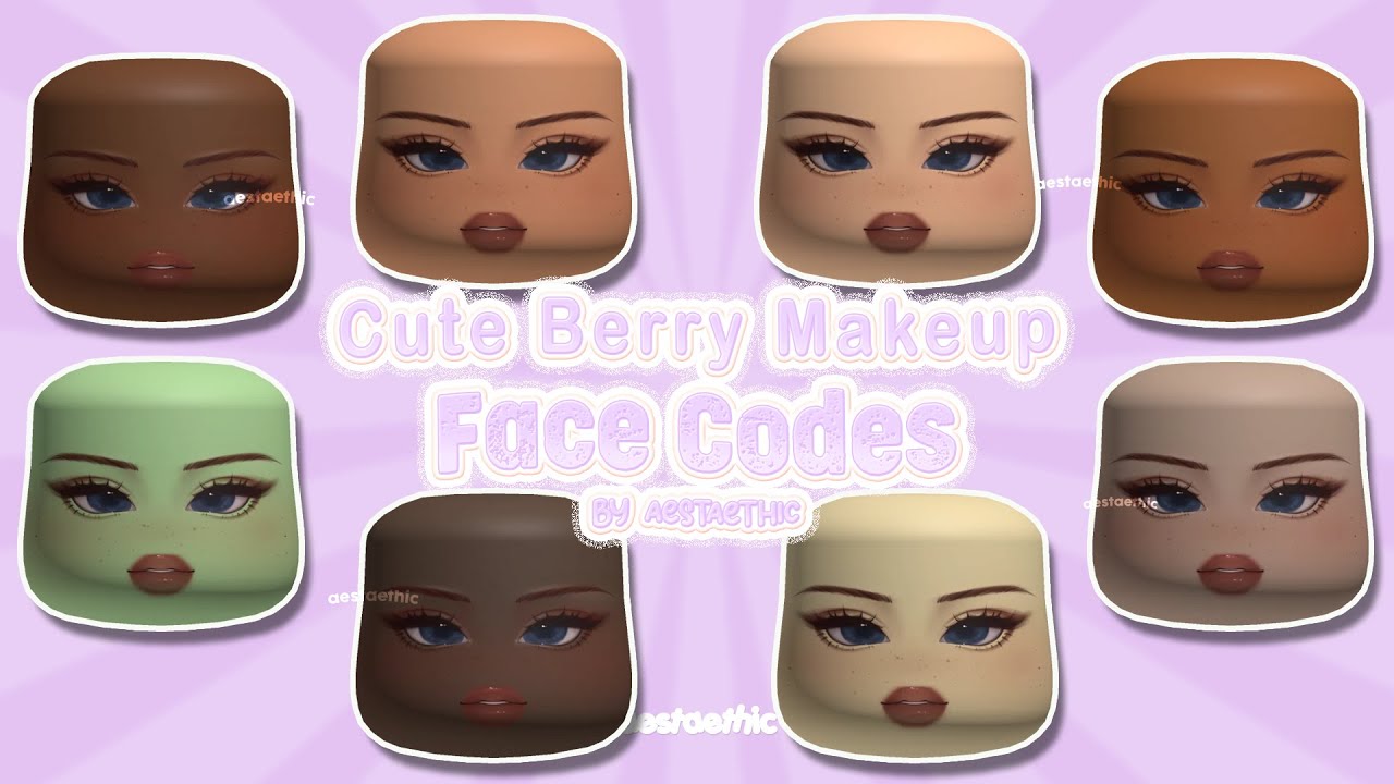 Berry Avenue Skin Tone Face Codes Cute Berry Makeup Cheeks Head Blue