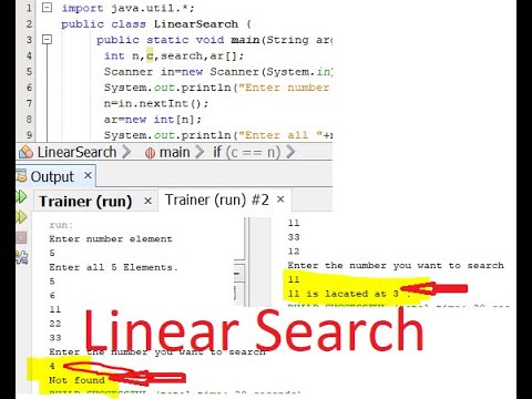 Linear Search In Java Netbeans By Amharic Language Youtube