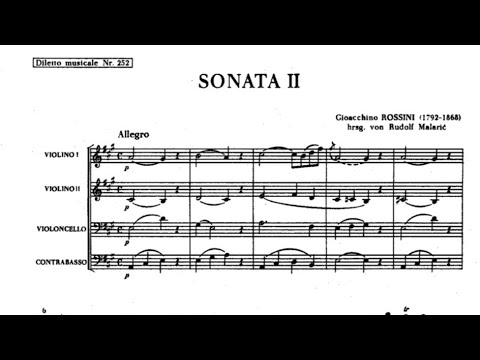 Gioacchino Rossini Sonata No 2 For 2 Violins Cello And Double Bass