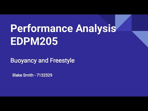 Edpm205 Performance Analysis Blake Smith Youtube