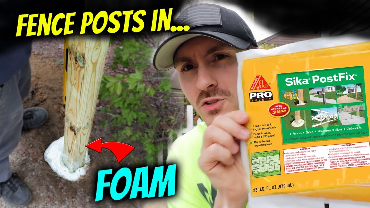 Installing Fence Posts With Sika Postfix Foam Youtube