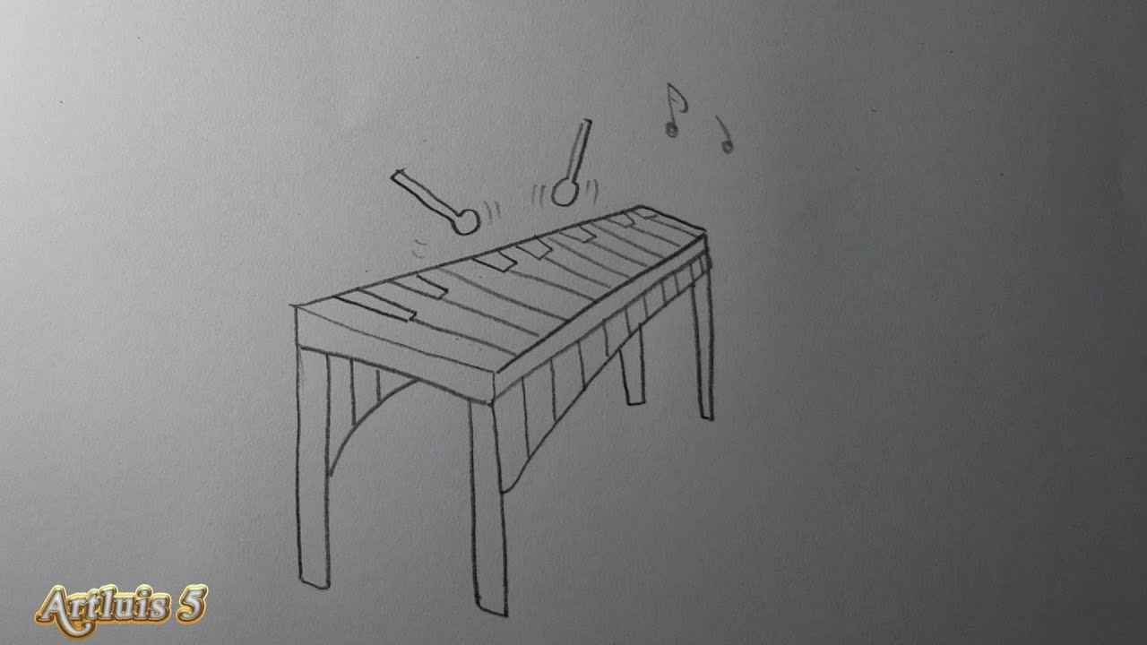 Cómo Dibujar Una Marimba Básica Youtube