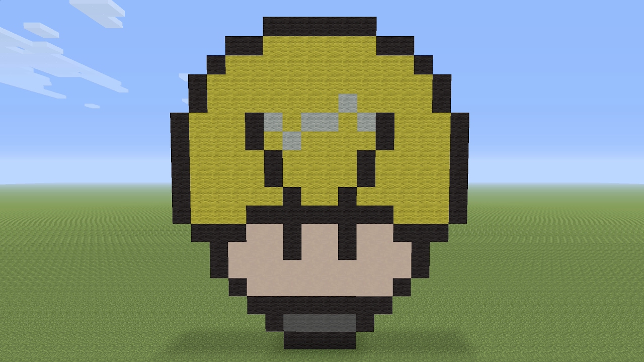 Minecraft Pixel Art Light Bulb Mushroom Youtube