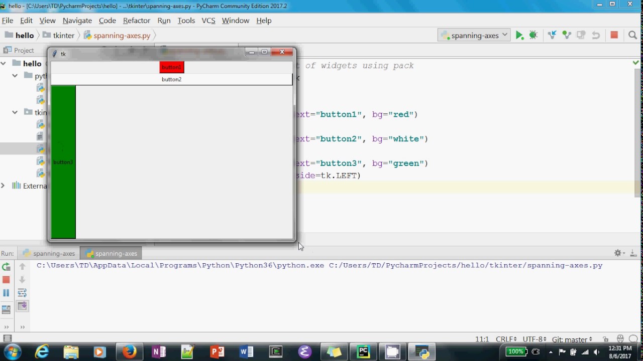 Tkinter Gui Course Part Ii Python Layout Management West