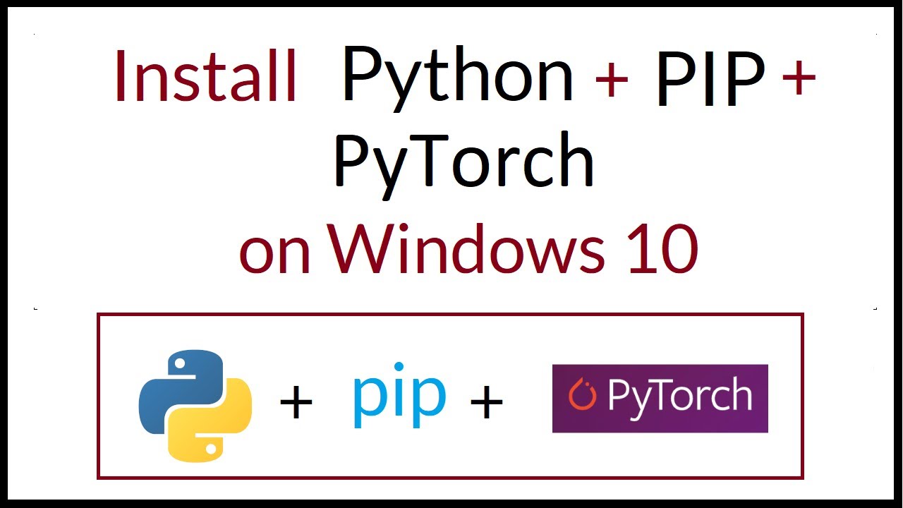 How To Install Python 3 9 Pip Pytorch On Windows 10 Youtube
