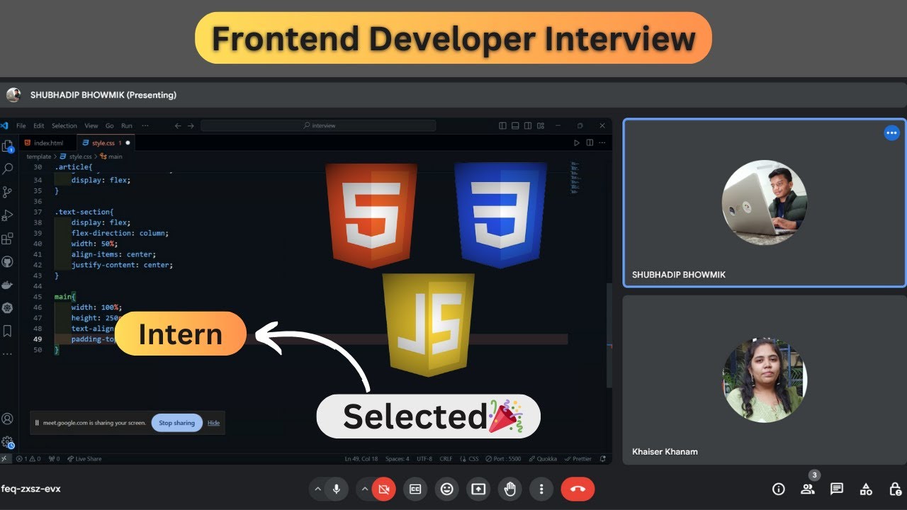 Frontend Interview Html Css And Javascript Mock Interview 7