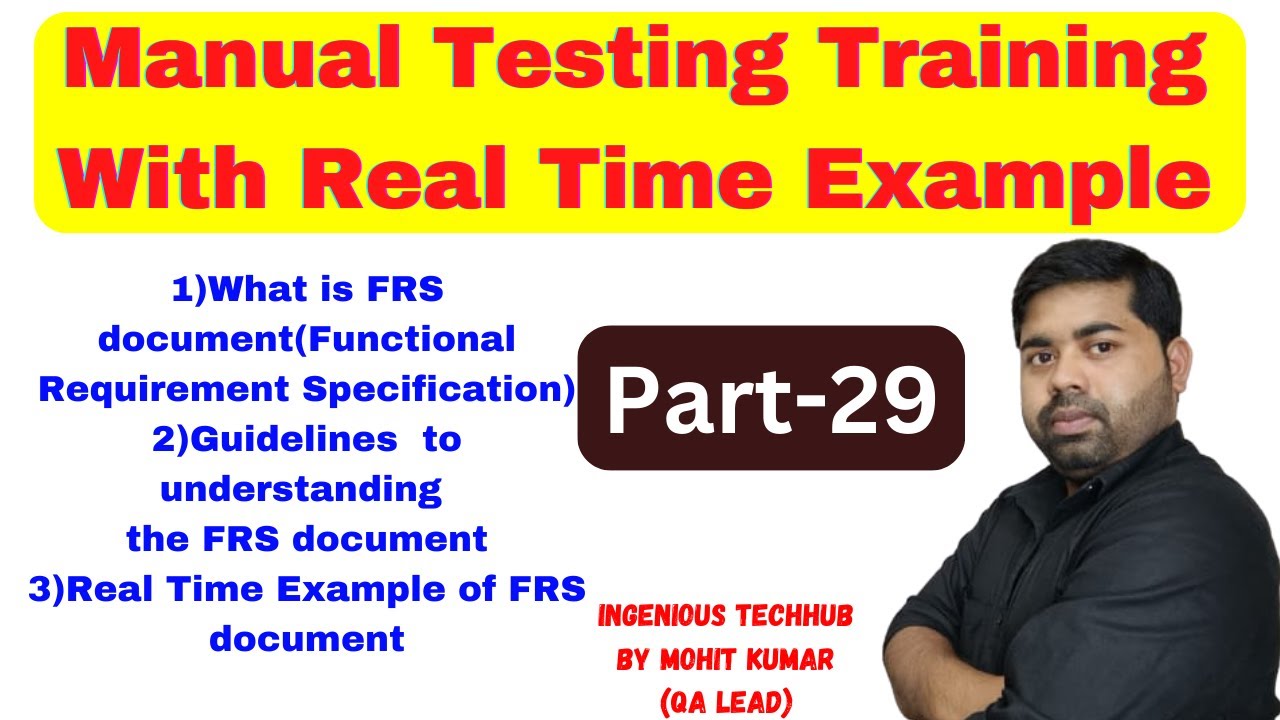Manual Testing Tutorial With Real Time Examples Part 29 Youtube