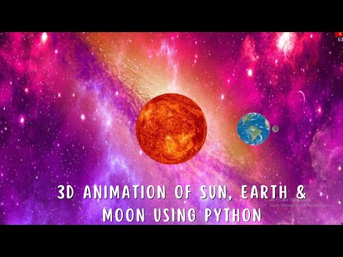 3d Animation Of Sun Earth Moon Using Python Ursina Engine