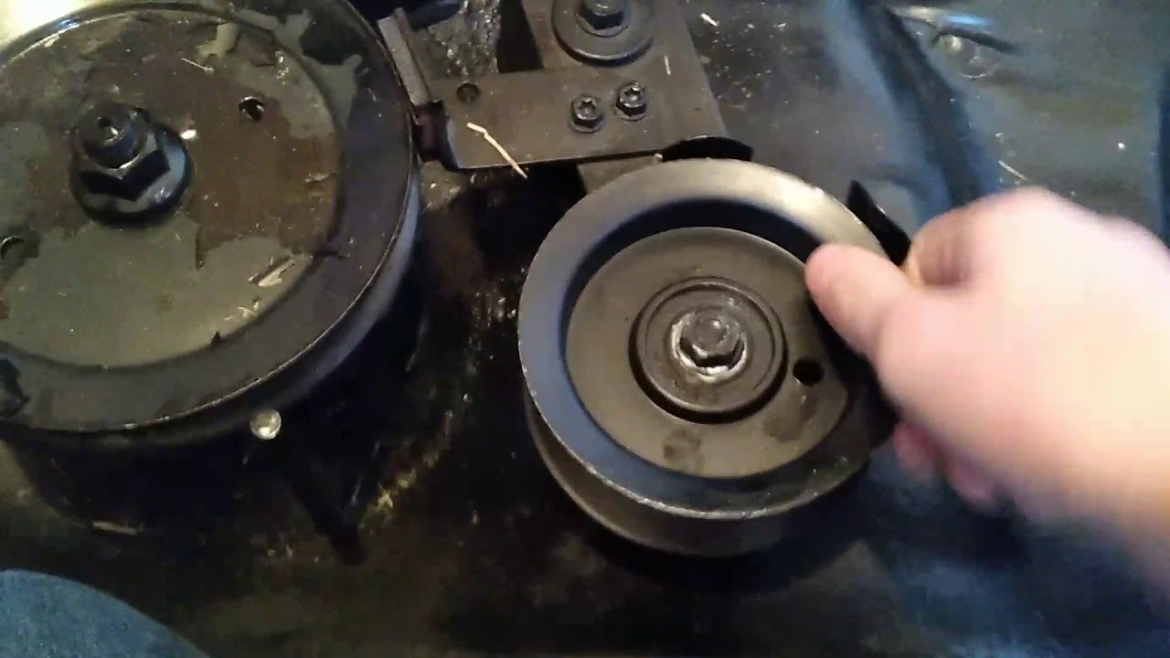 How To Replace A Idler Pully On A Lawn Mower Deck Youtube
