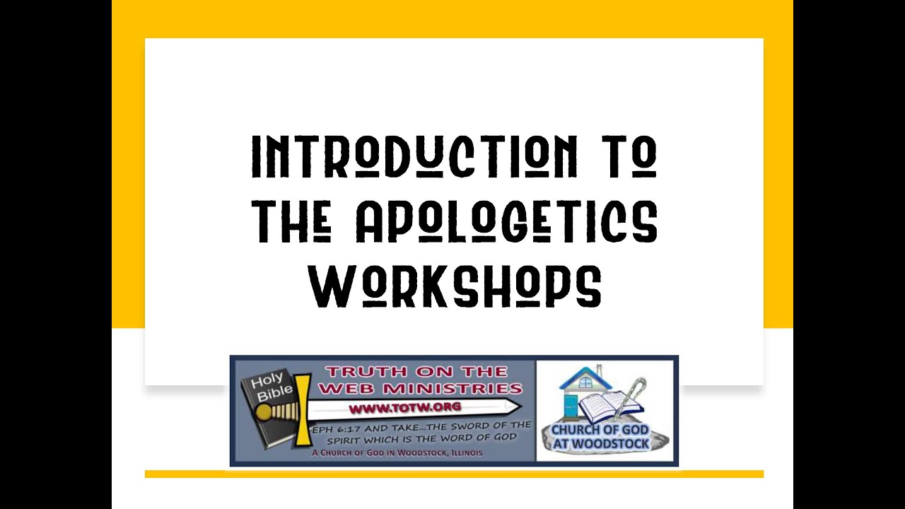 Apologetics Workshop Introduction Youtube
