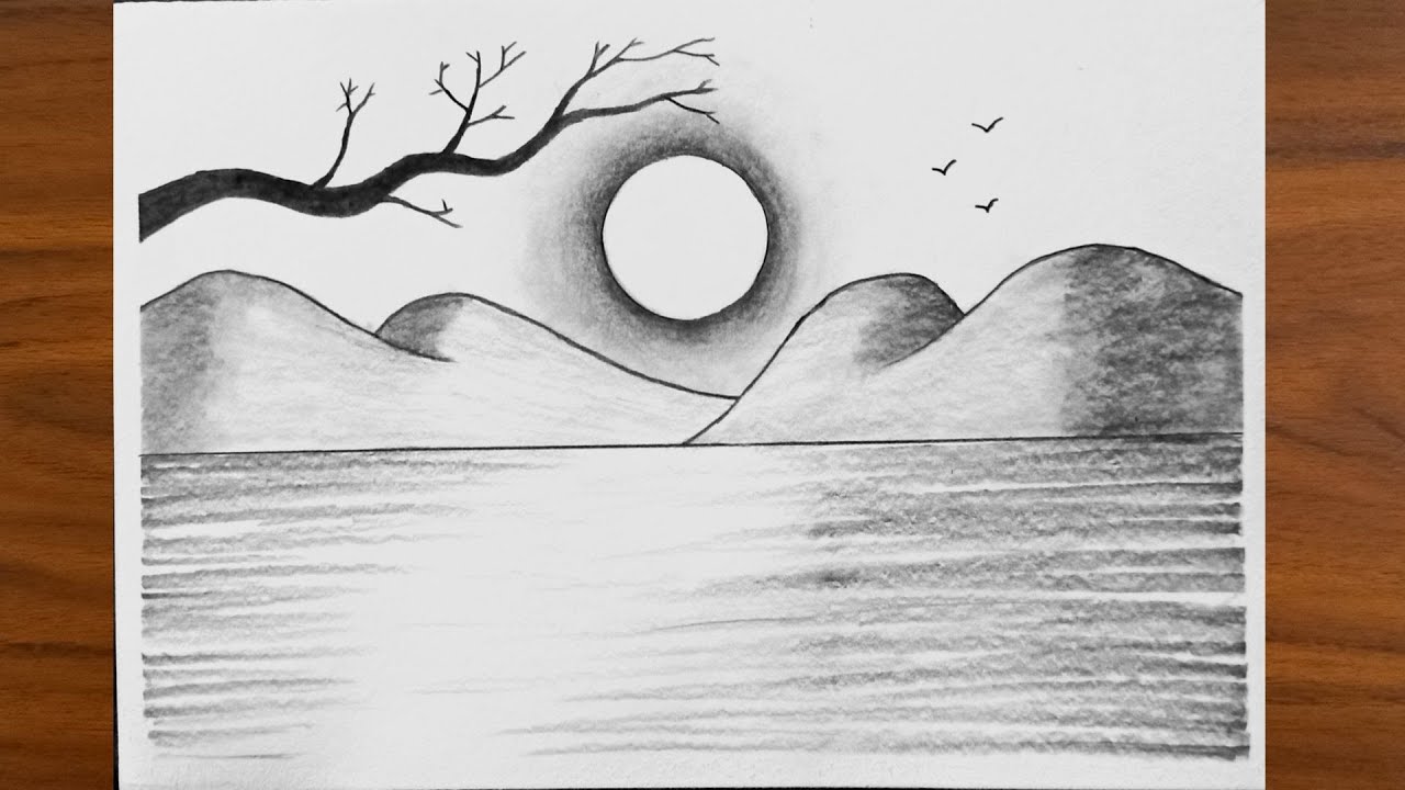 Easy Scenery Drawing Scenery Drawing For Beginners Pencil Drawing For