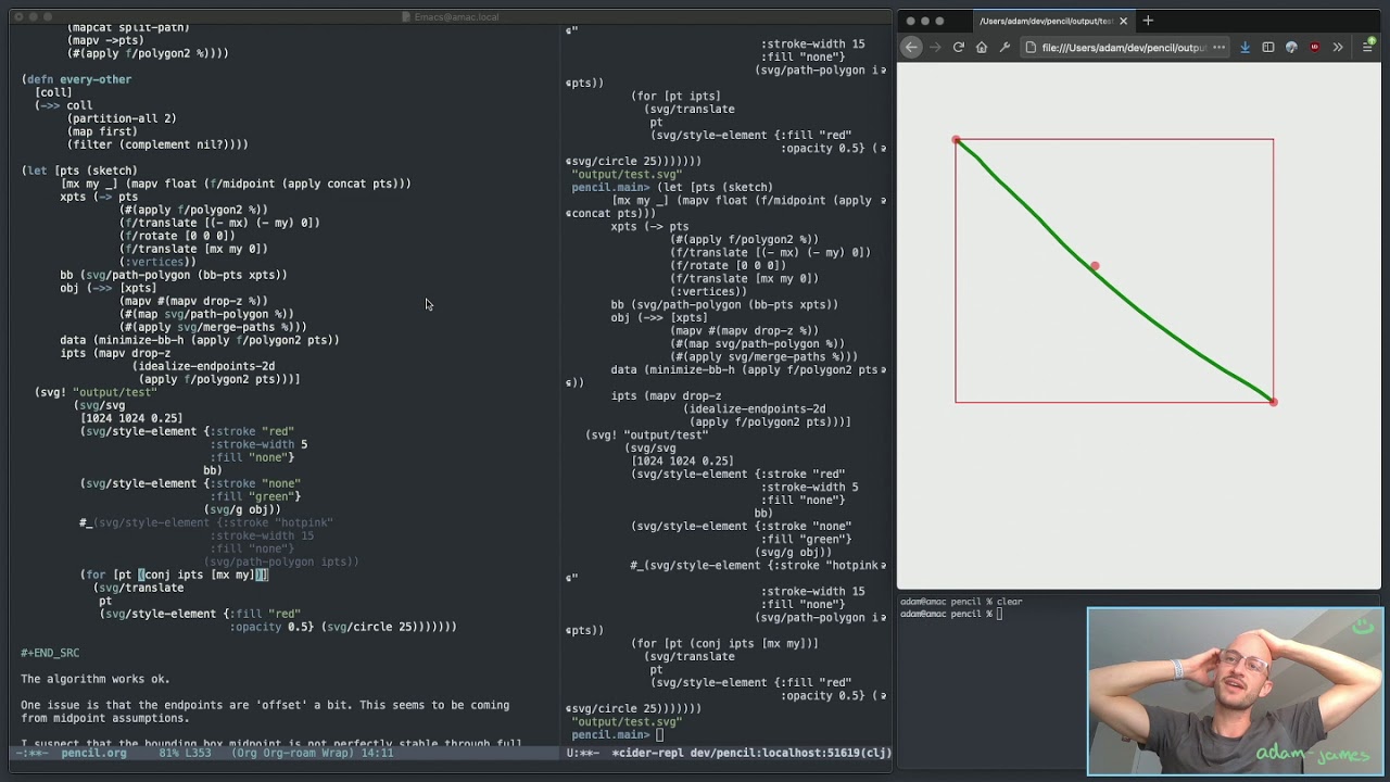 Short Stream Working On Cad Library Clojure Dev Vod 76 Youtube