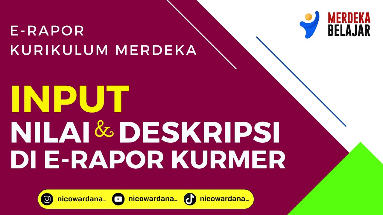 Tutorial Input Nilai Dan Deskripsi E Rapor Kurikulum Merdeka Youtube