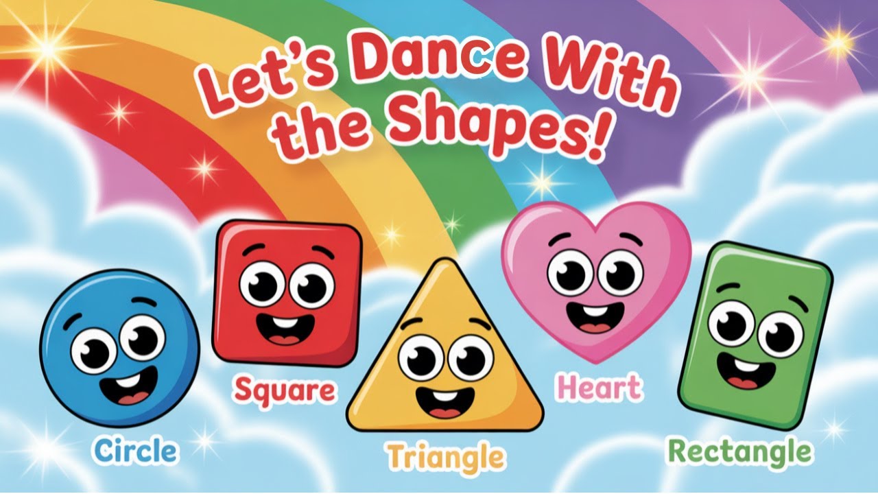 Shapes Song For Kids Circle Square Triangle Heart Rectangle Dance