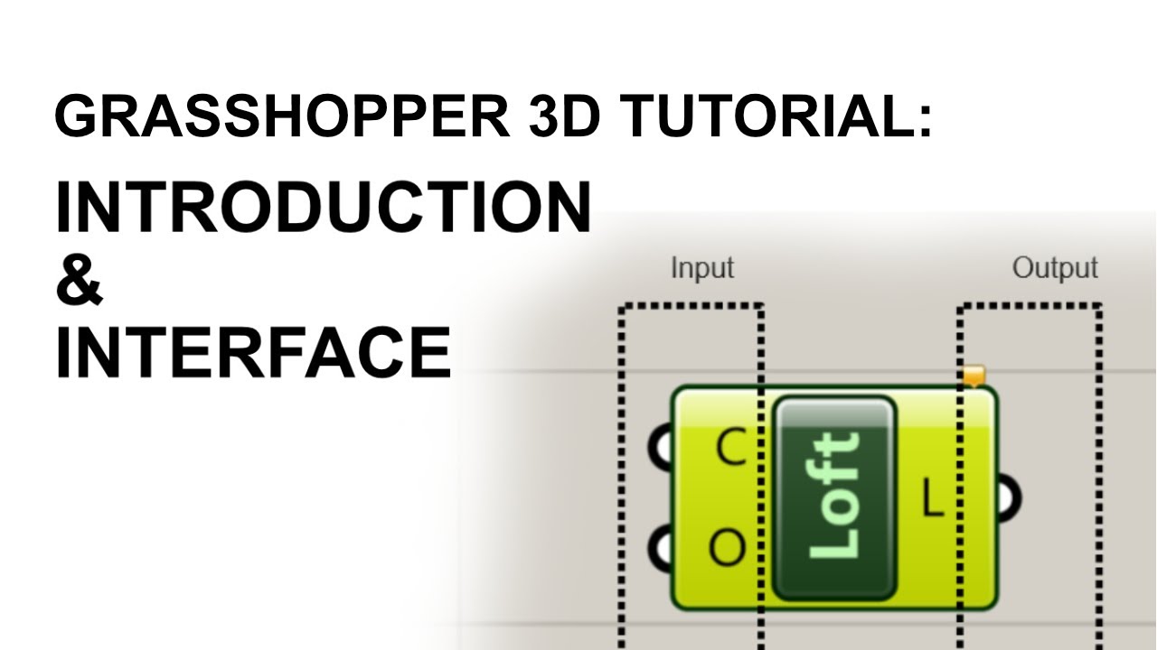 Grasshopper 3d Tutorial Series Introduction Interface Youtube