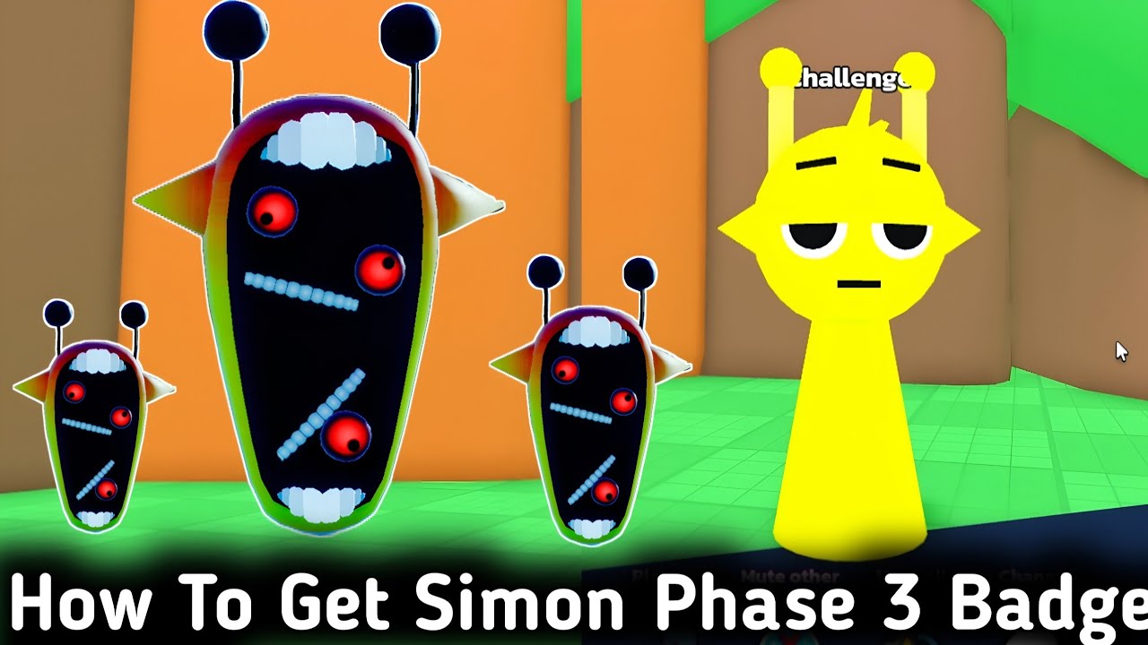 How To Get Simon Phase 3 Badge In 3d Sprunki Sim Rp New Update