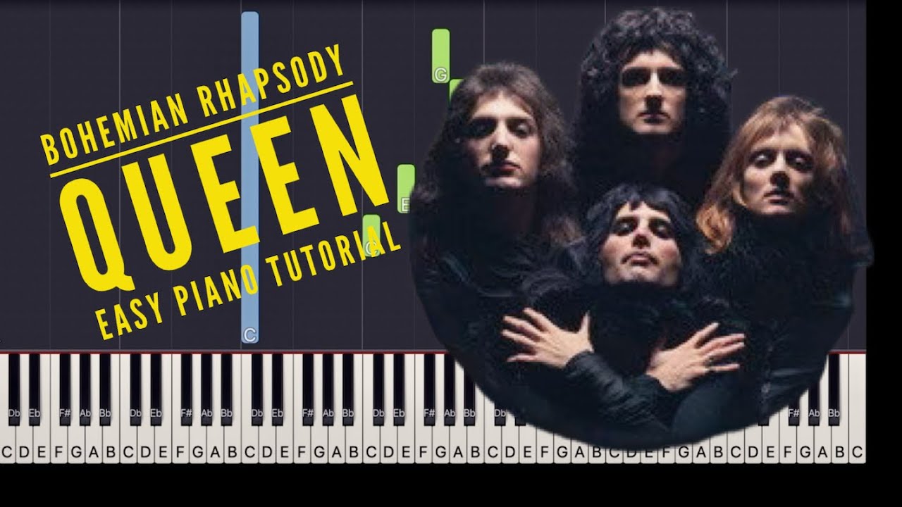 Queen Bohemian Rhapsody Piano Tutorial Easy Youtube