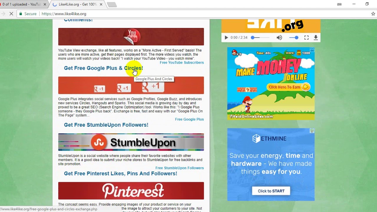 Like4like Part 1 Youtube