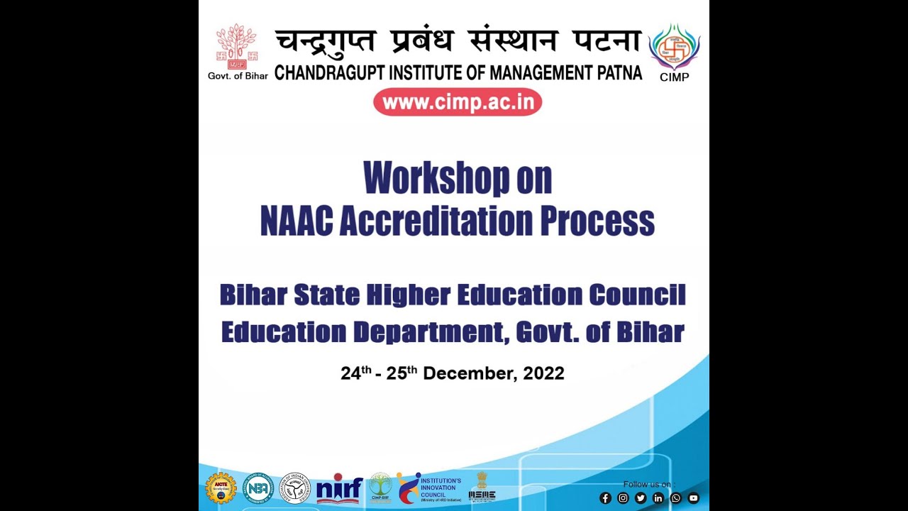 Cimp Workshop On Naac Accreditation Process Video 3 Youtube