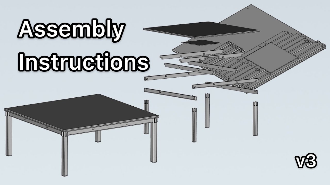 Assembling The Kotatsu Table V3 Youtube