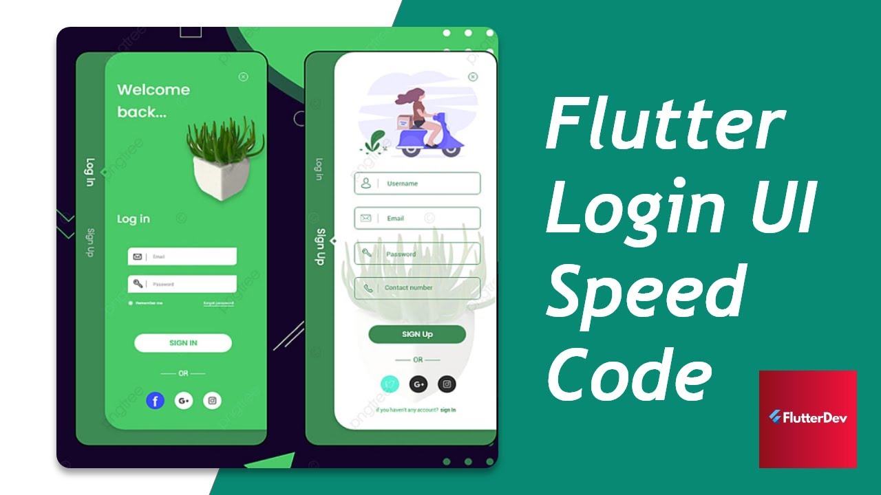 Login Ui Flutter Ui Speed Code Youtube