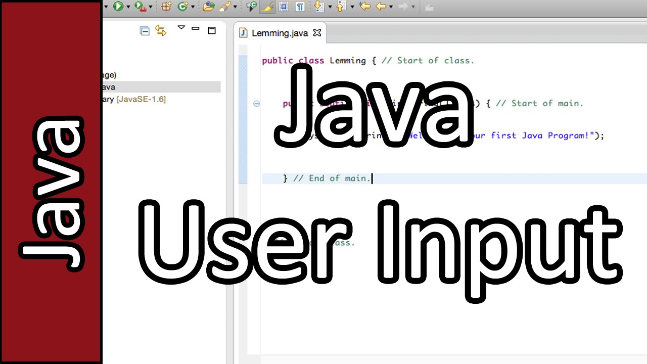 User Input Java Programming Tutorial 3 Pc Mac 2015 Youtube