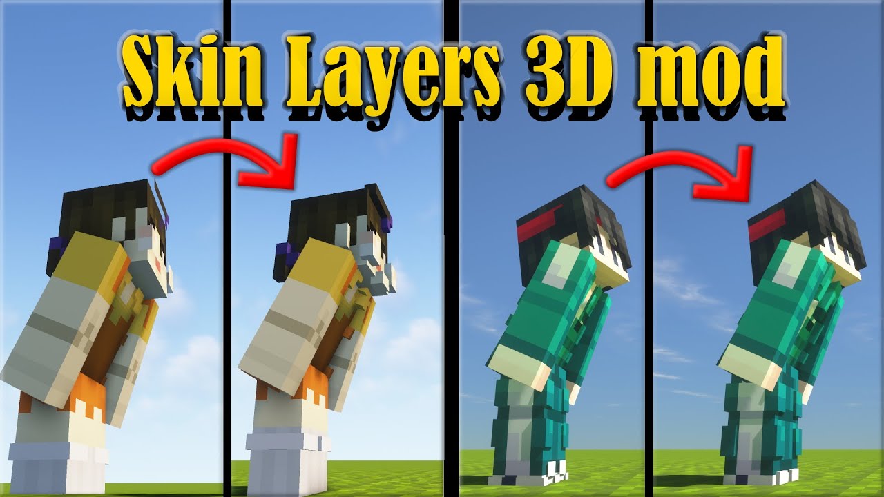 Minecraft 1 16 5 Skin Layers 3d Mod Youtube