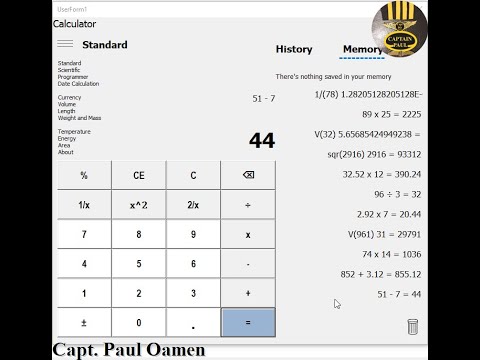 How To Create Windows Calculator In Excel Using Vba Youtube