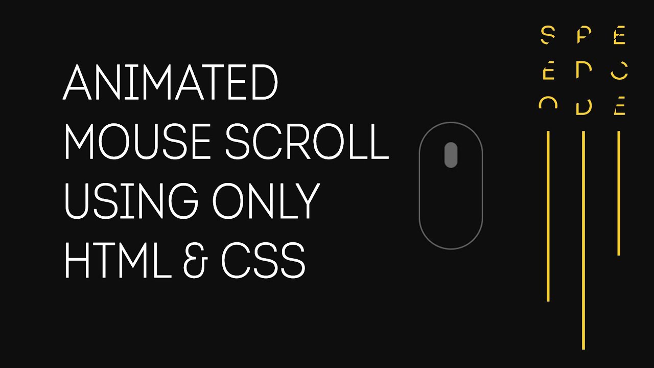 Animated Mouse Scroll Using Only Html Css Youtube