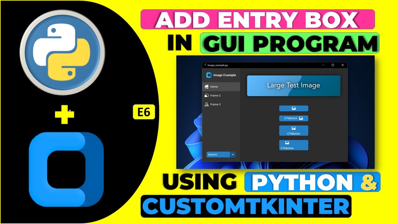 How To Add Entry Widget Take Input From User In Customtkinter