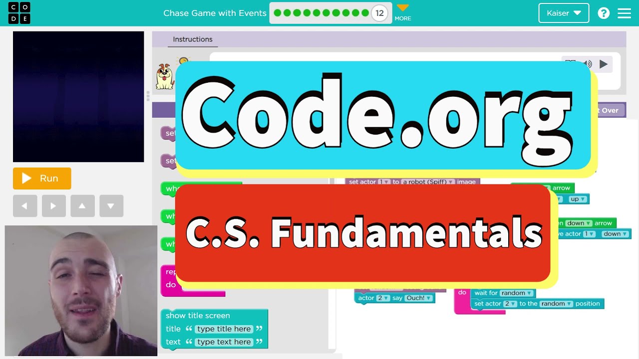 Code Org Course C Lesson 16 Chase Game With Events Answers Explained