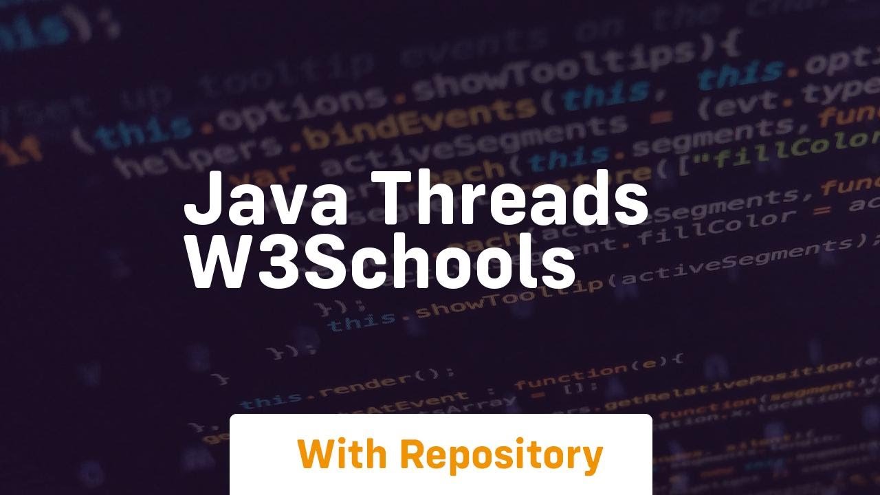 Java Threads W3schools Youtube