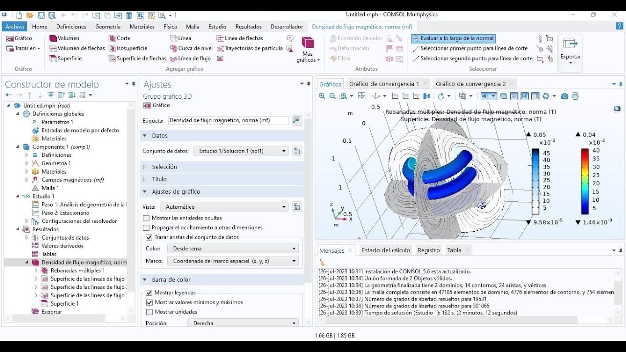 Comsol Magnetic Field Simulation