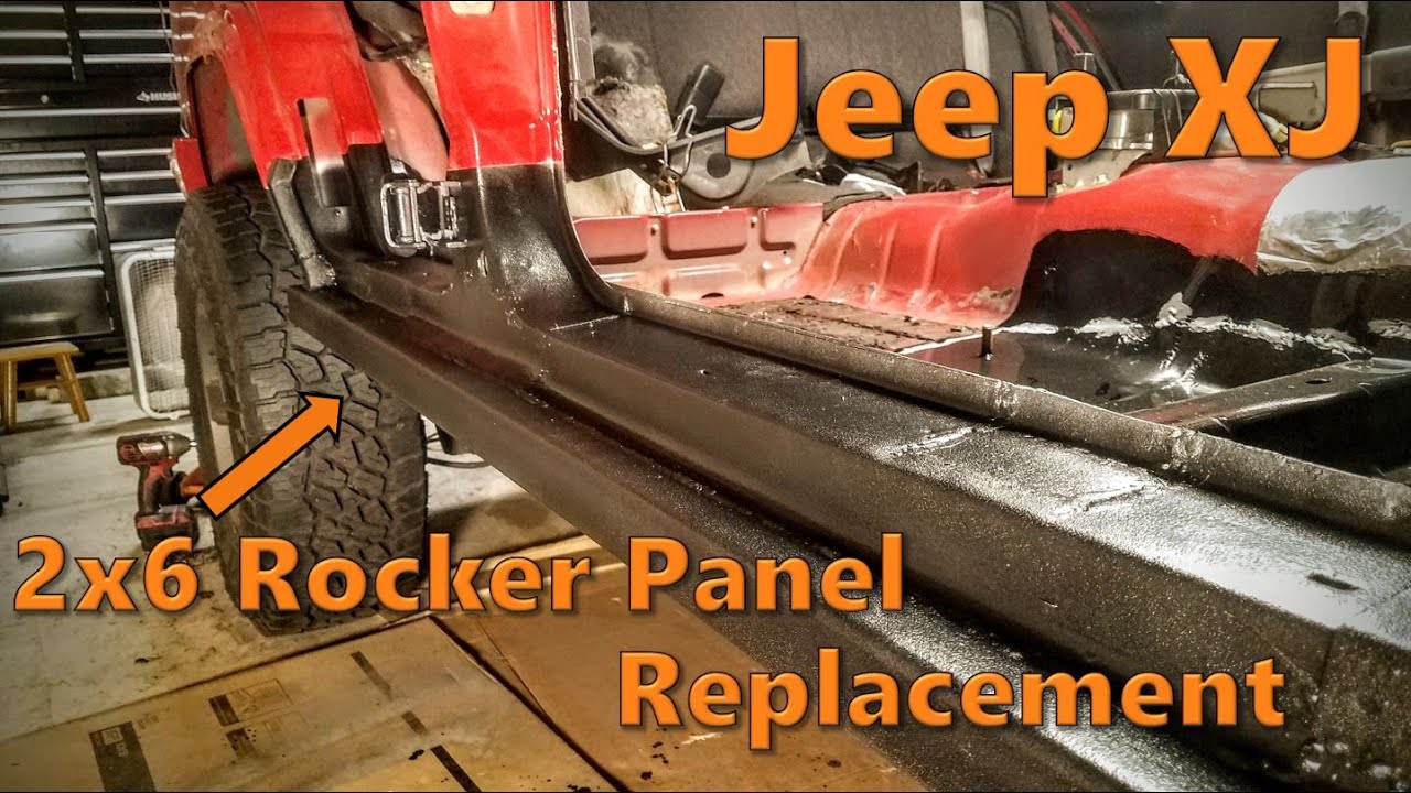 Jeep Cherokee Xj Rocker Panel Replacement 2x6 Rock Sliders Youtube