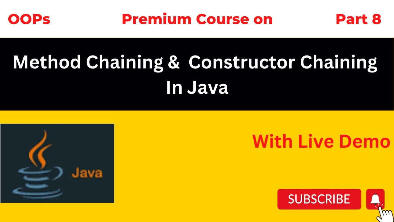 Constructor Chaining And Method Chaining In Java Oops Java Hindi