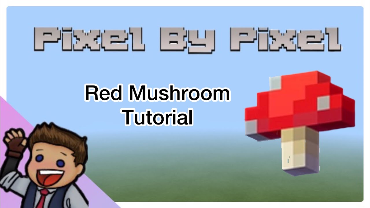 Minecraft Red Mushroom Tutorial Pixel Art Pixel By Pixel Youtube