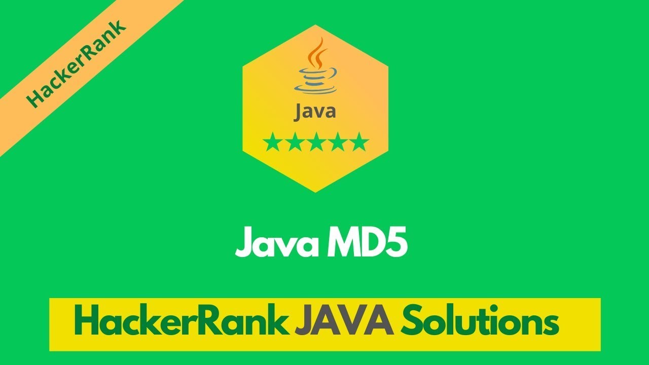 Hackerrank Java Md5 Problem Solution In Java Programming Java